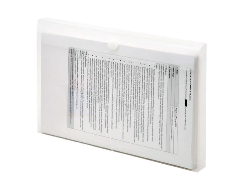 Clear Plastic Envelope Legal velcro – Humacao School Supply
