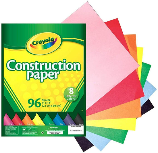Crayola Construction Paper – 96 Hojas de Colores – Humacao School Supply