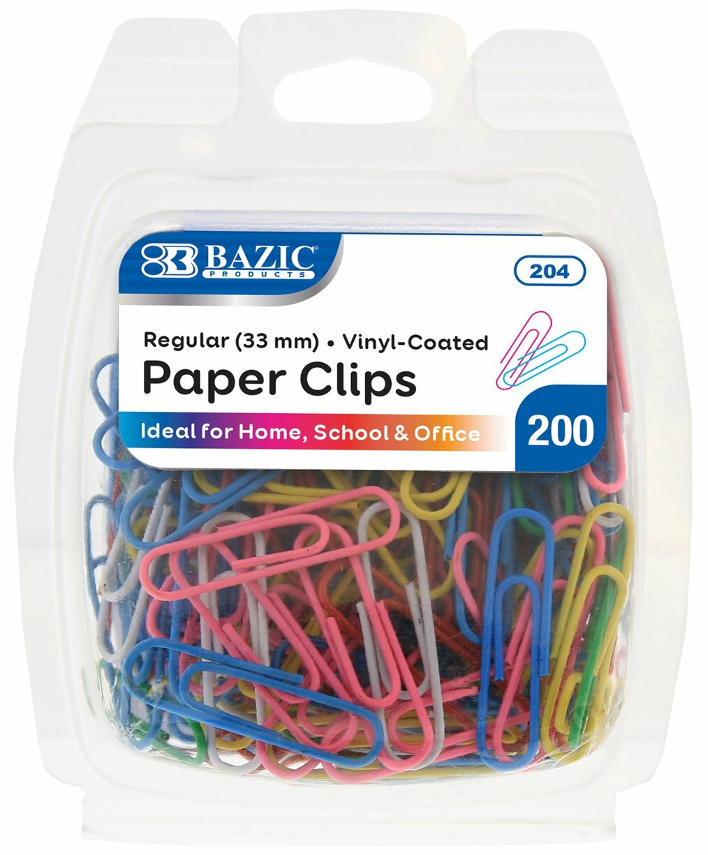 Paper Clips #1, Assorted Colors [Pk-200] – Humacao School Supply