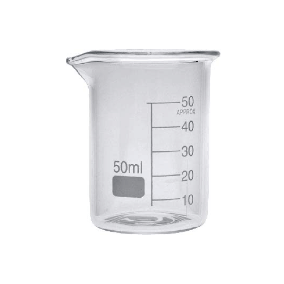 Glass Beaker 50ml, Low Form, with Double Capacity Scale – Humacao ...