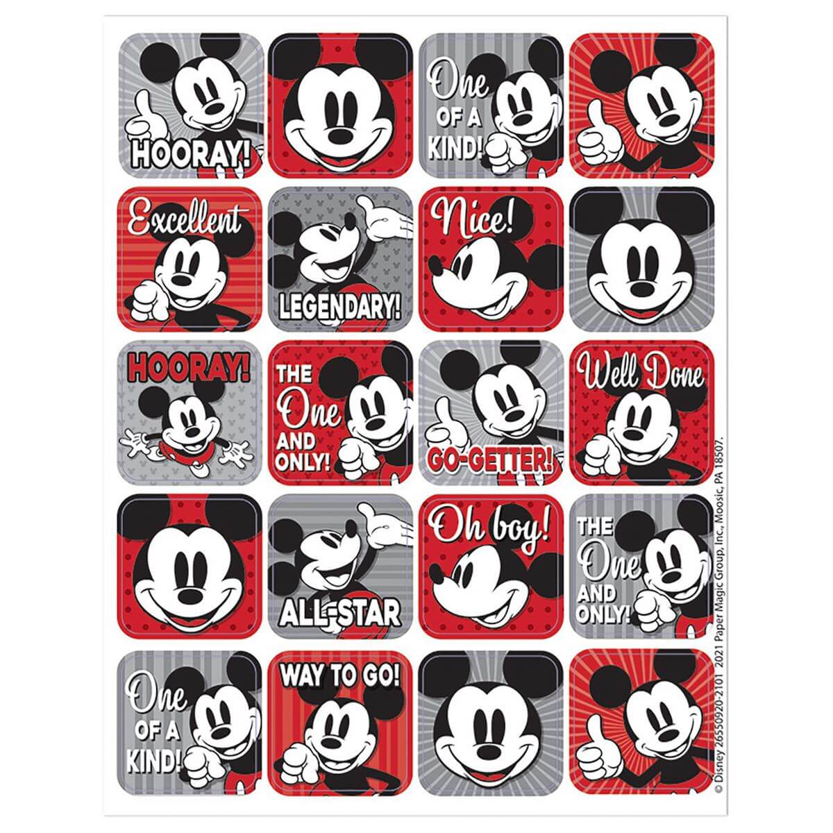 Stickers Mickey Mouse Throwback [pk-120] – Humacao School Supply