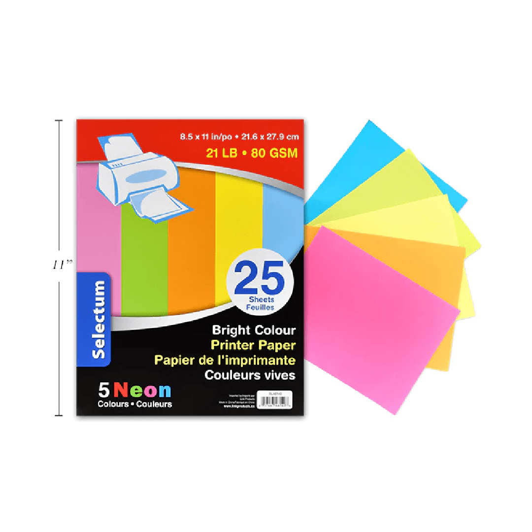 Paper Letter Size Neon Bright [pk-25] – Humacao School Supply