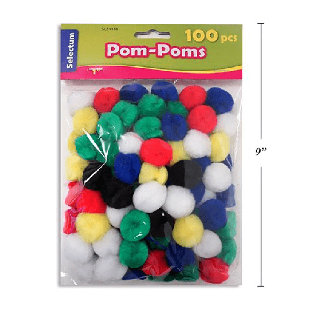 Craft Pom Poms 1" [pk-100] – Humacao School Supply