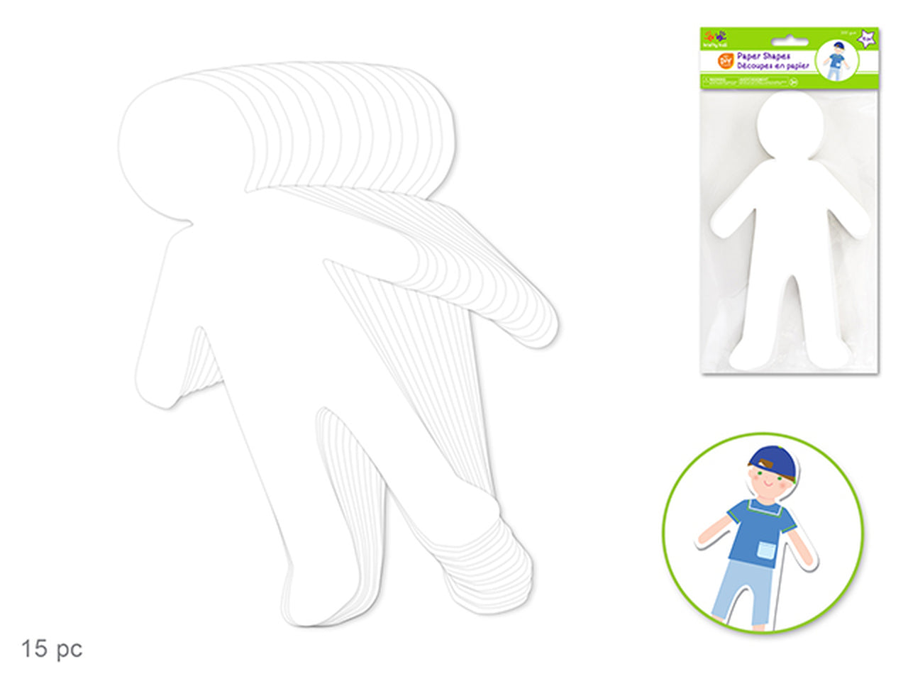 Paper Shapes Boy 9" [15pcs] – Humacao School Supply