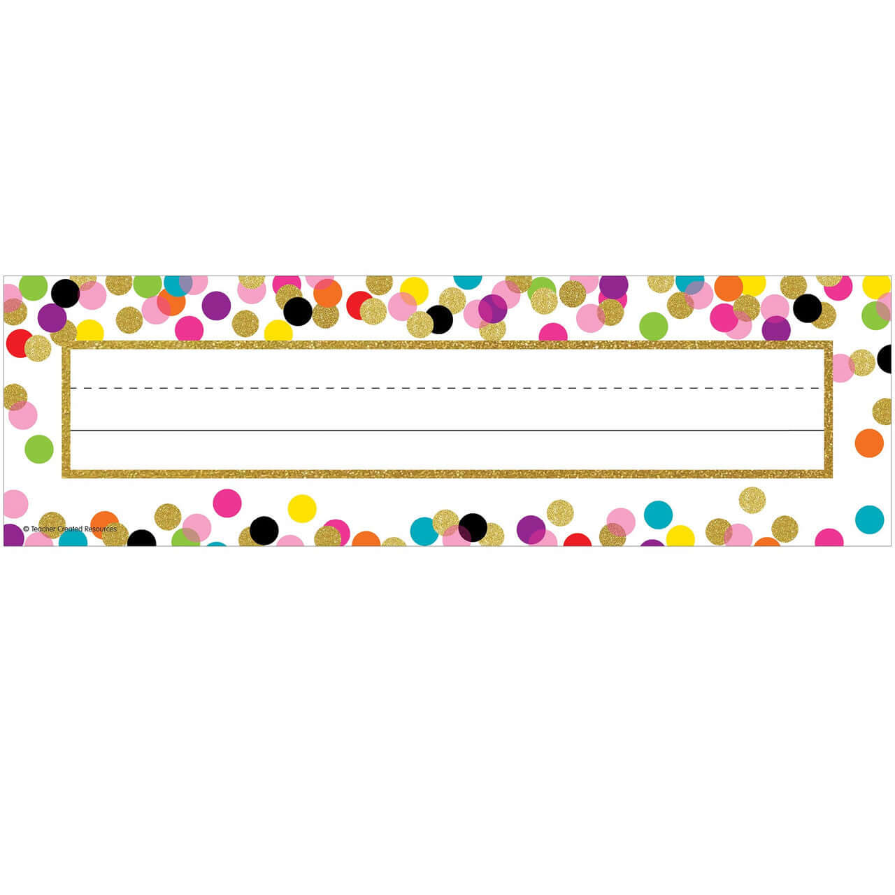 "Confetti" Flat Name Plates [pk-36] – Humacao School Supply