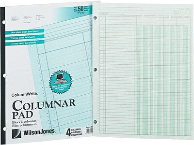 Columnar Pad 4 Columns – Humacao School Supply
