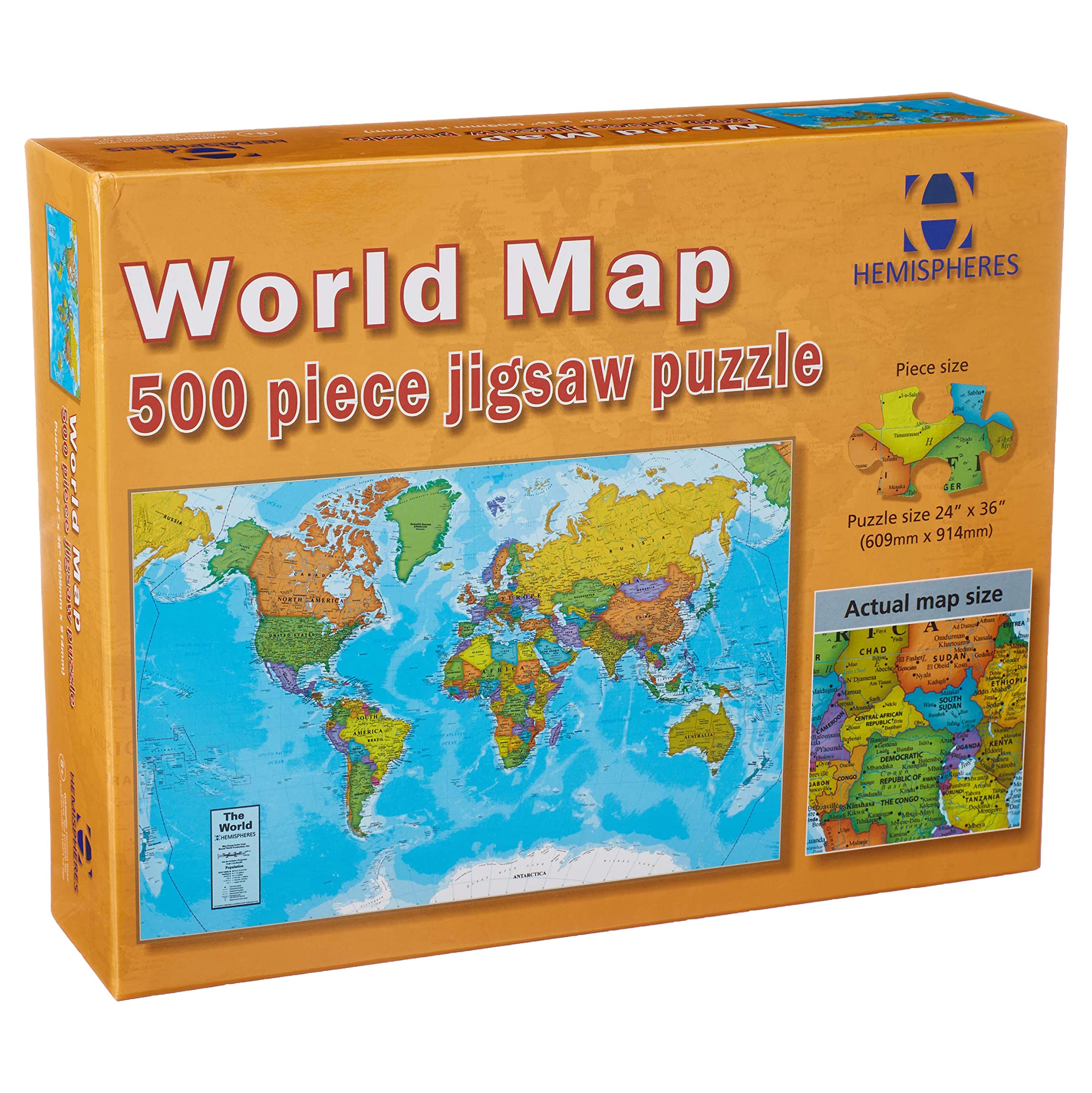 Puzzle World Map [500 pieces] – Humacao School Supply