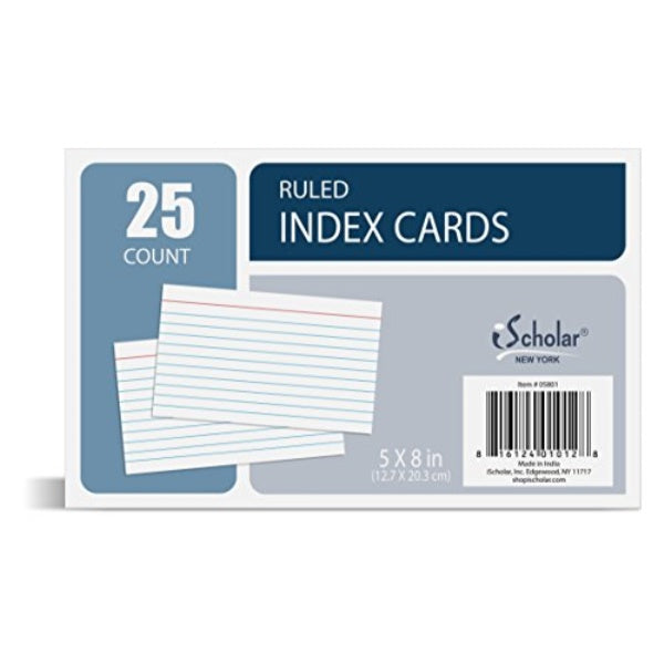 Index Cards 5x8 Ruled [pk-25] – Humacao School Supply